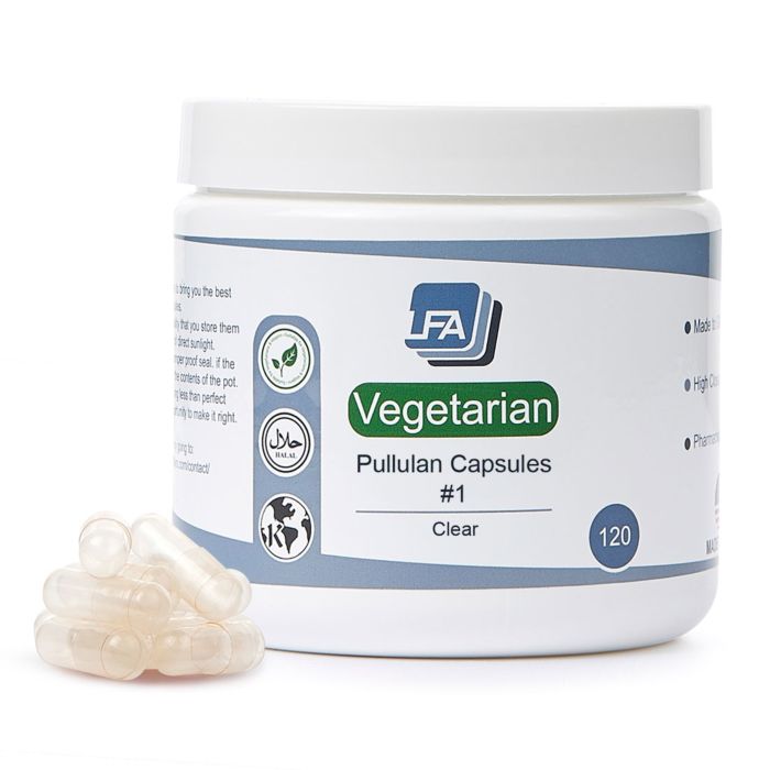 Empty Pullulan Capsules Size #1 Clear | LFA Capsule Fillers